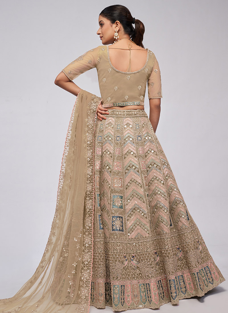 Stylish Beige Lehengas Online for Women Designer Outfits