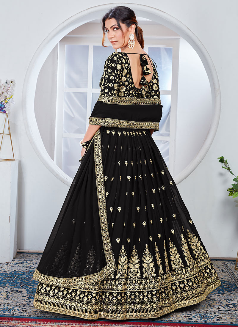 Stylish Black Lehengas For Women Online at Cbazaar