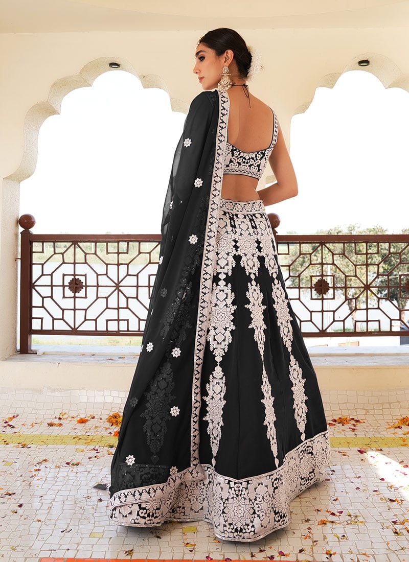 Stylish Black Lehengas For Women Online at Cbazaar