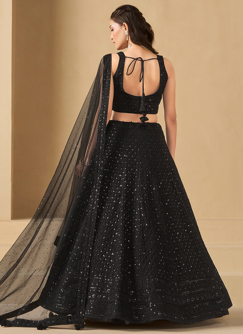 Stylish Black Lehengas For Women Online at Cbazaar