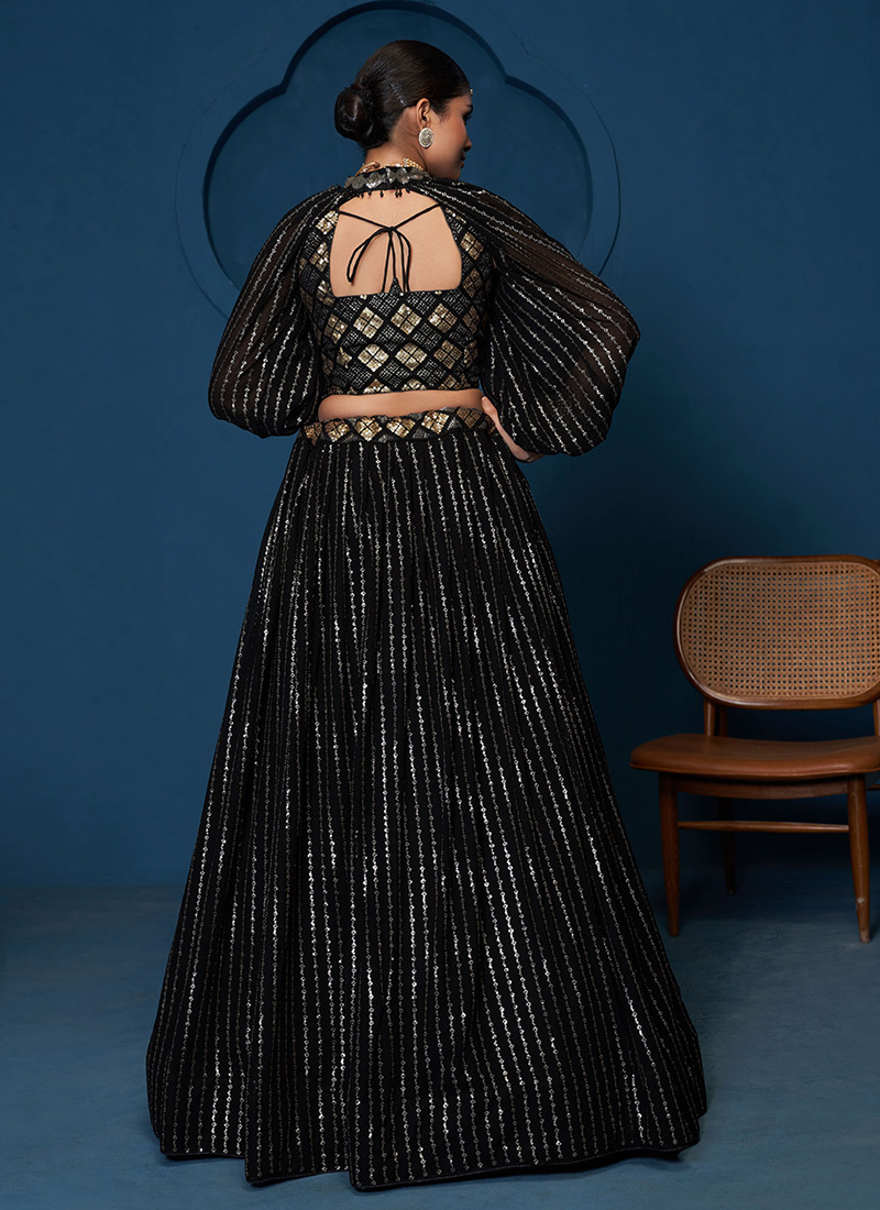 Stylish Black Lehengas For Women Online at Cbazaar