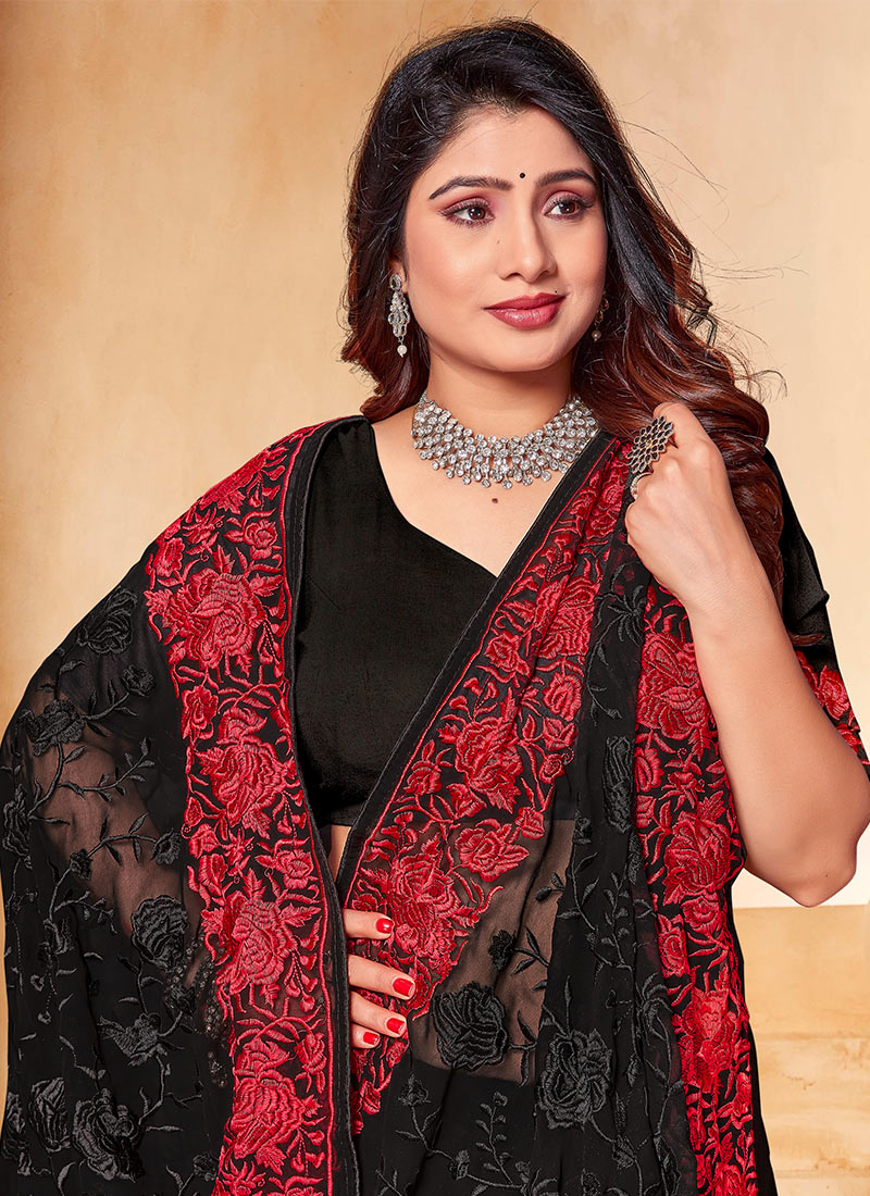 Black Sarees: Latest Black Sarees Designs For Women