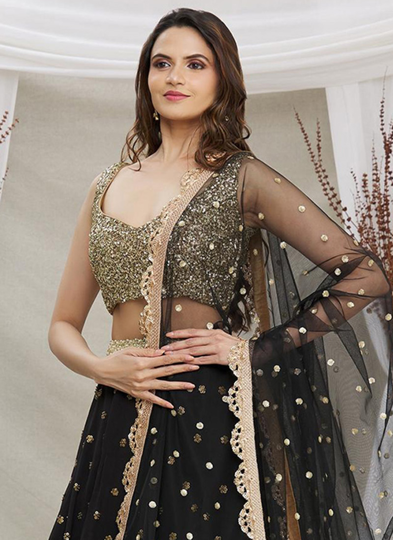 Stylish Black Lehengas For Women Online at Cbazaar