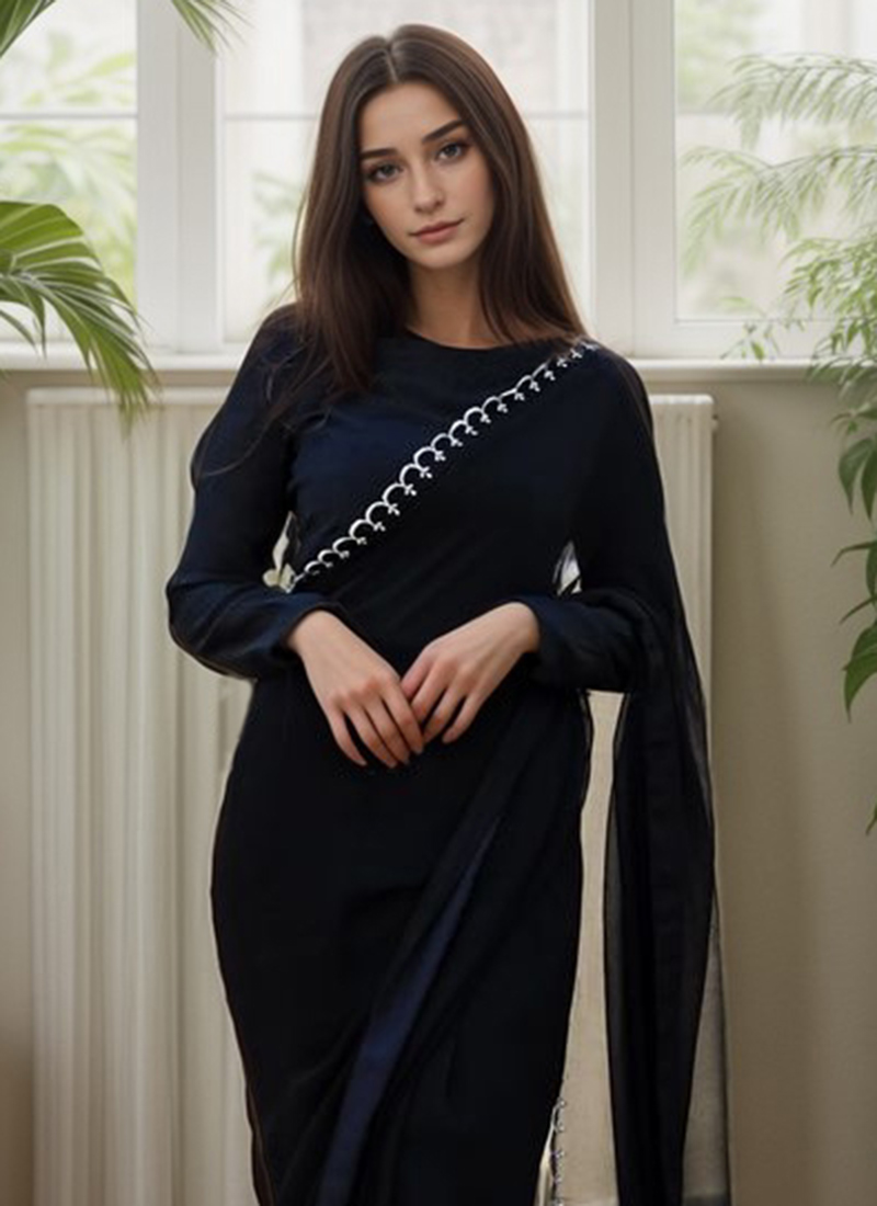 Black Sarees: Latest Black Sarees Designs For Women