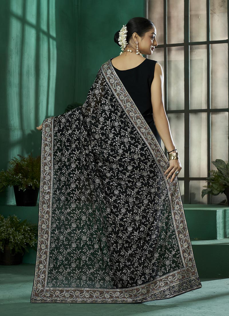Black Sarees: Latest Black Sarees Designs For Women