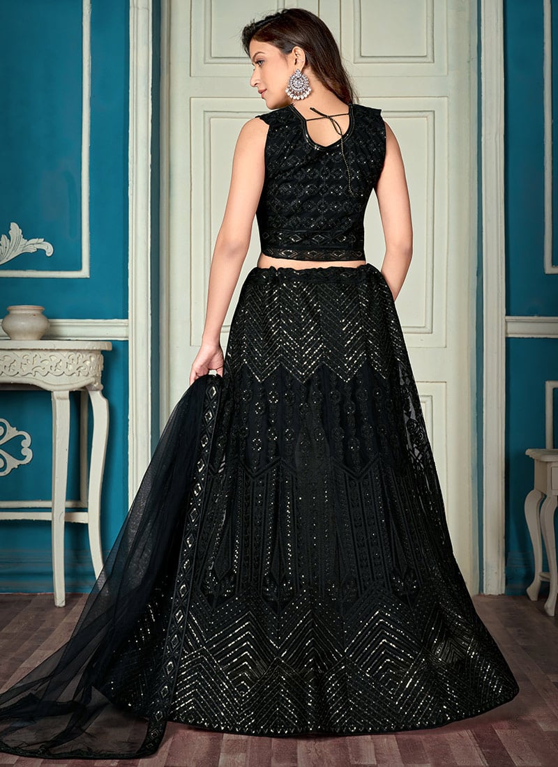 Stylish Black Lehengas For Women Online at Cbazaar