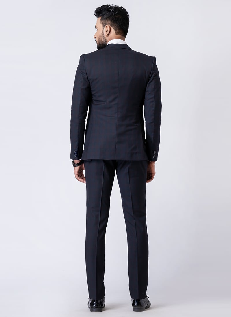 Shop Black Polyester Tuxedo Suit Wedding Wear Online at Best Price ...