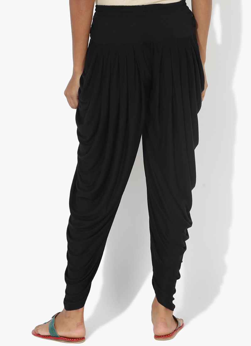 Buy Black Rayon Dhoti Pant Work Wear Online at Best Price | Cbazaar