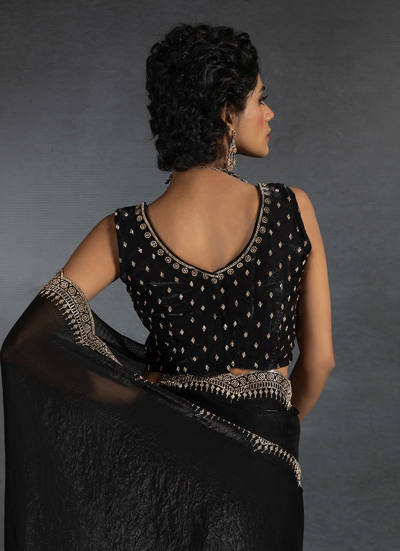 Buy Latest Black Sarees Designs For Women Online At Cbazaar