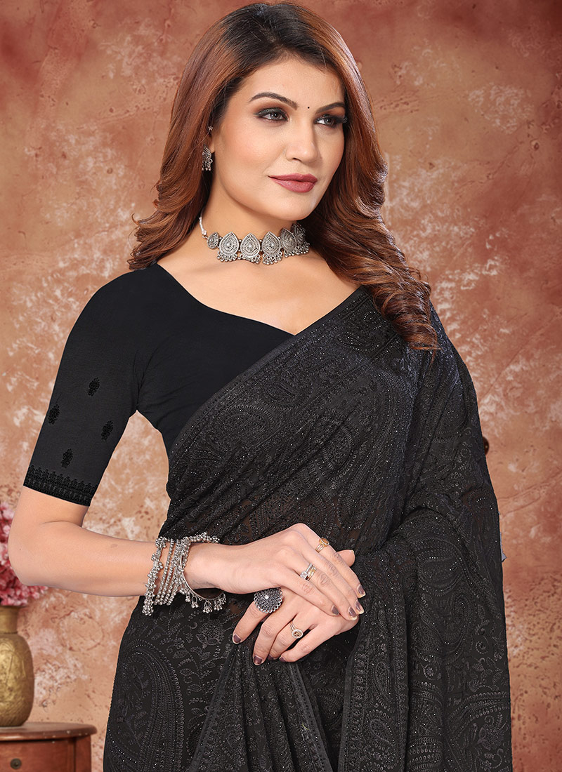Black Sarees: Latest Black Sarees Designs For Women