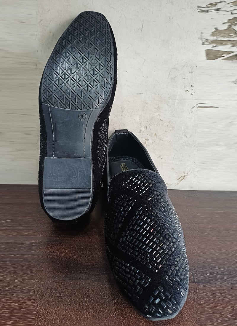 Shop Black Stones Work Mojari For Men in UK - Cbazaar