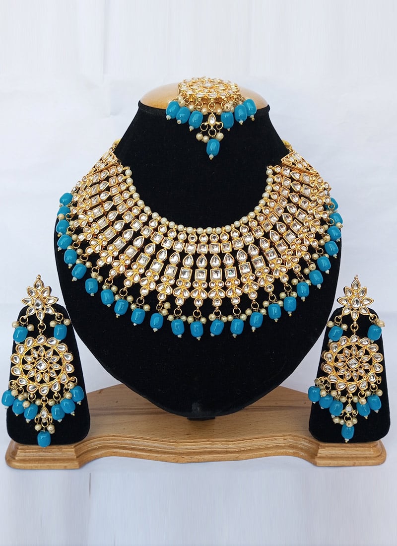 Shop Blue Necklace Set Wedding Wear Online at Best Price | Cbazaar