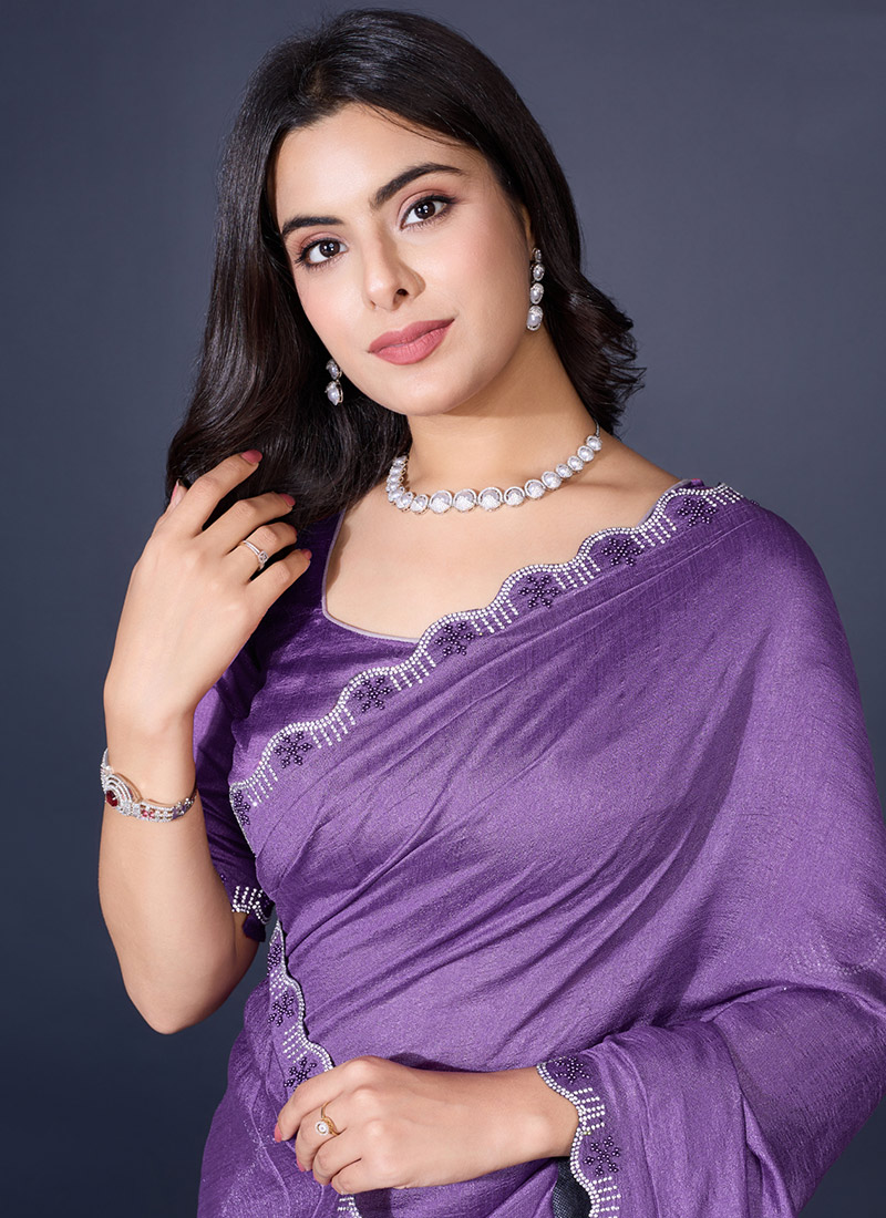 Buy Lavender sarees online | Lavender sarees styles | Online Lavender sarees