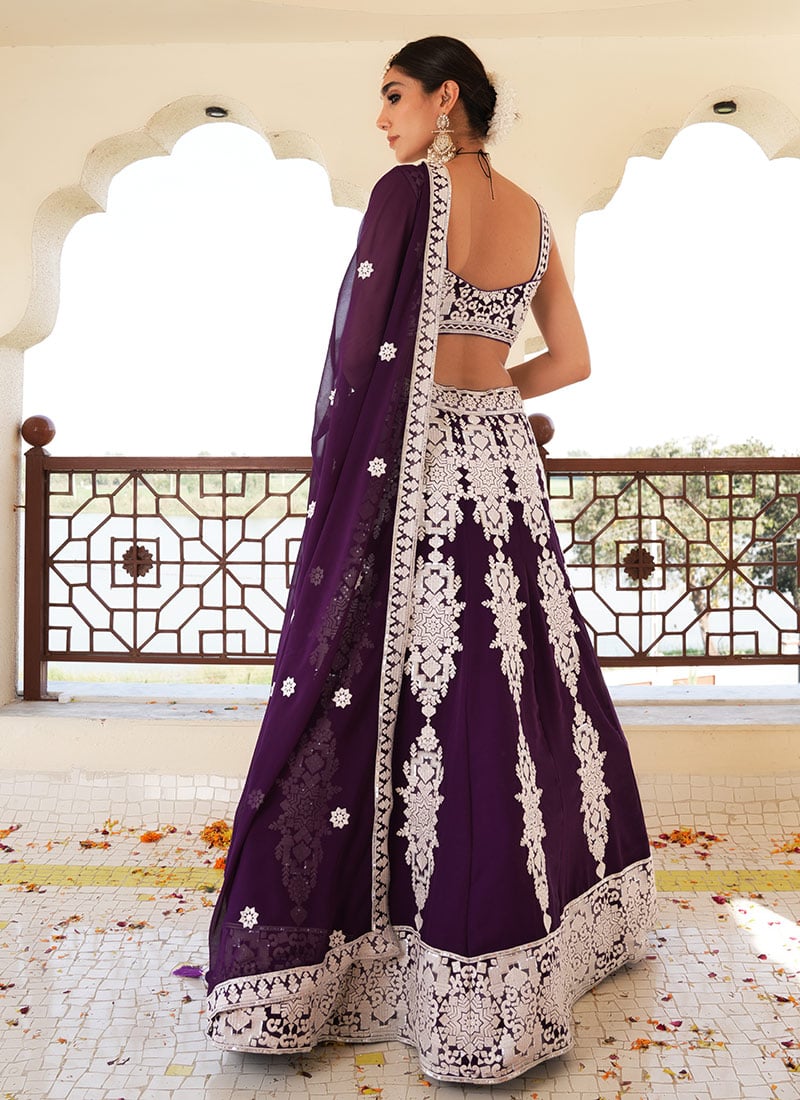 Buy Purple Color Lehenga Choli Collections Online -Cbazaar