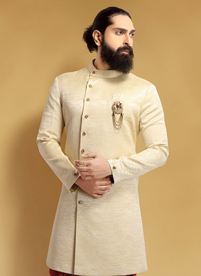 Cream Sherwanis : Buy Cream Sherwanis For Men Online