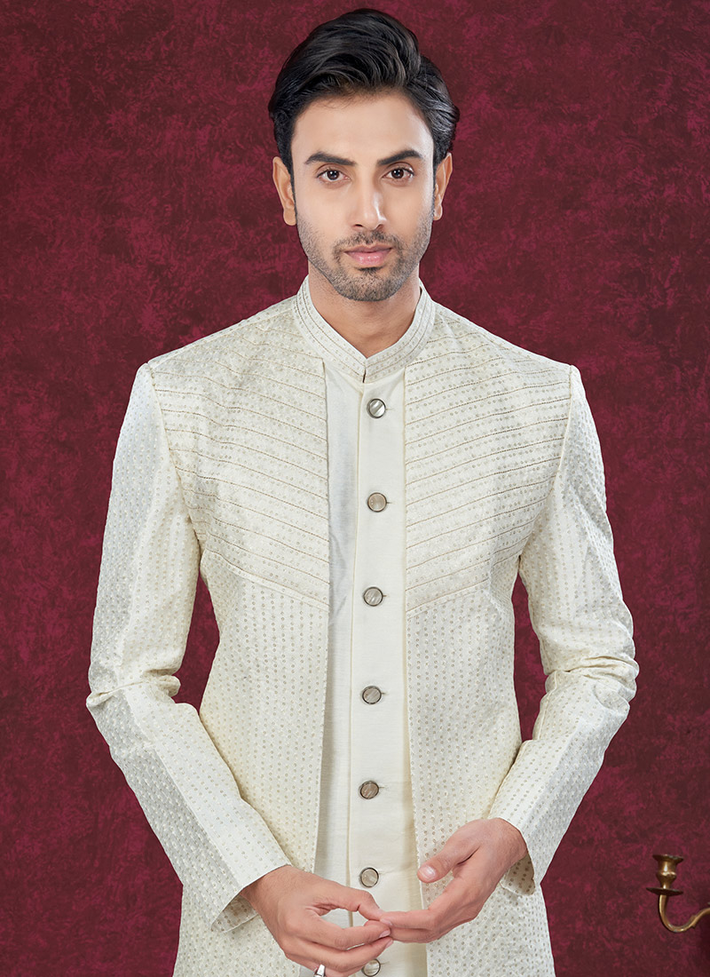 Buy Sherwani: Latest Designer Sherwani For Men Online In USA