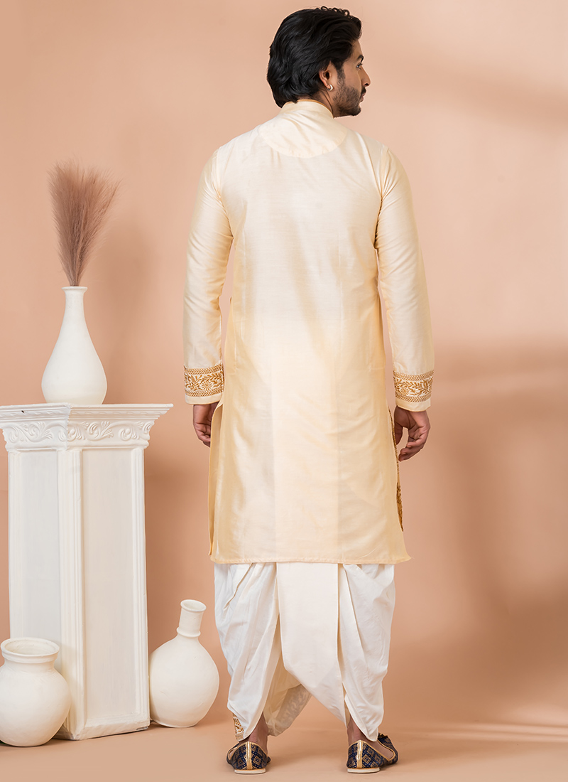 Shop Dapper Embroidered Dhoti Style Kurta Pyjama Party Wear in UK - Cbazaar