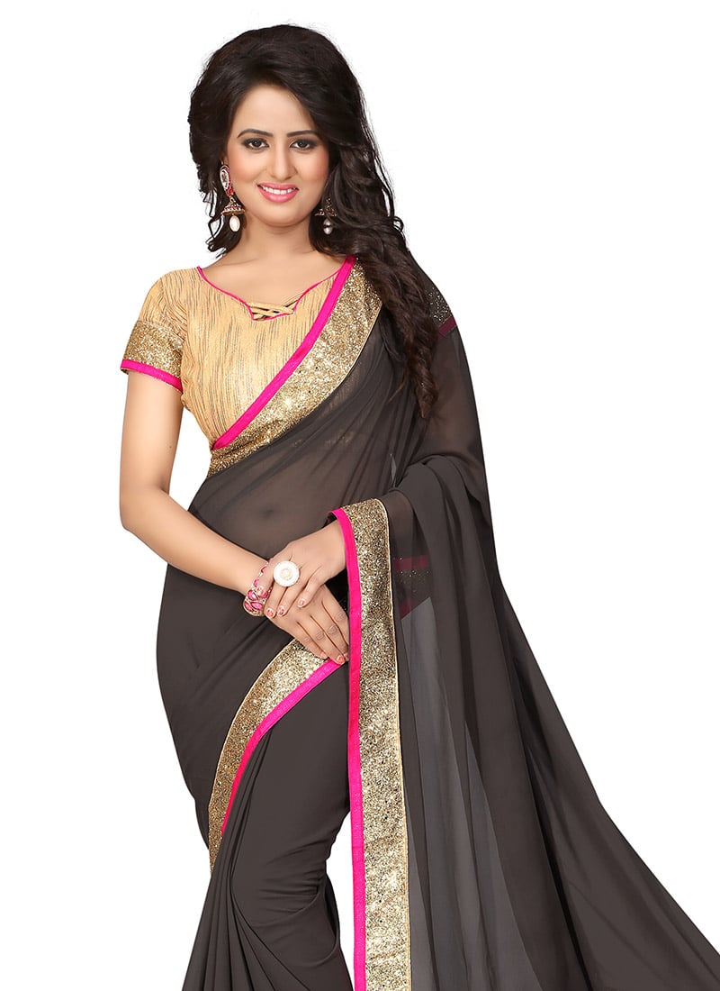 Shop Trendy Grey Color Sarees For Women Online at Cbazaar