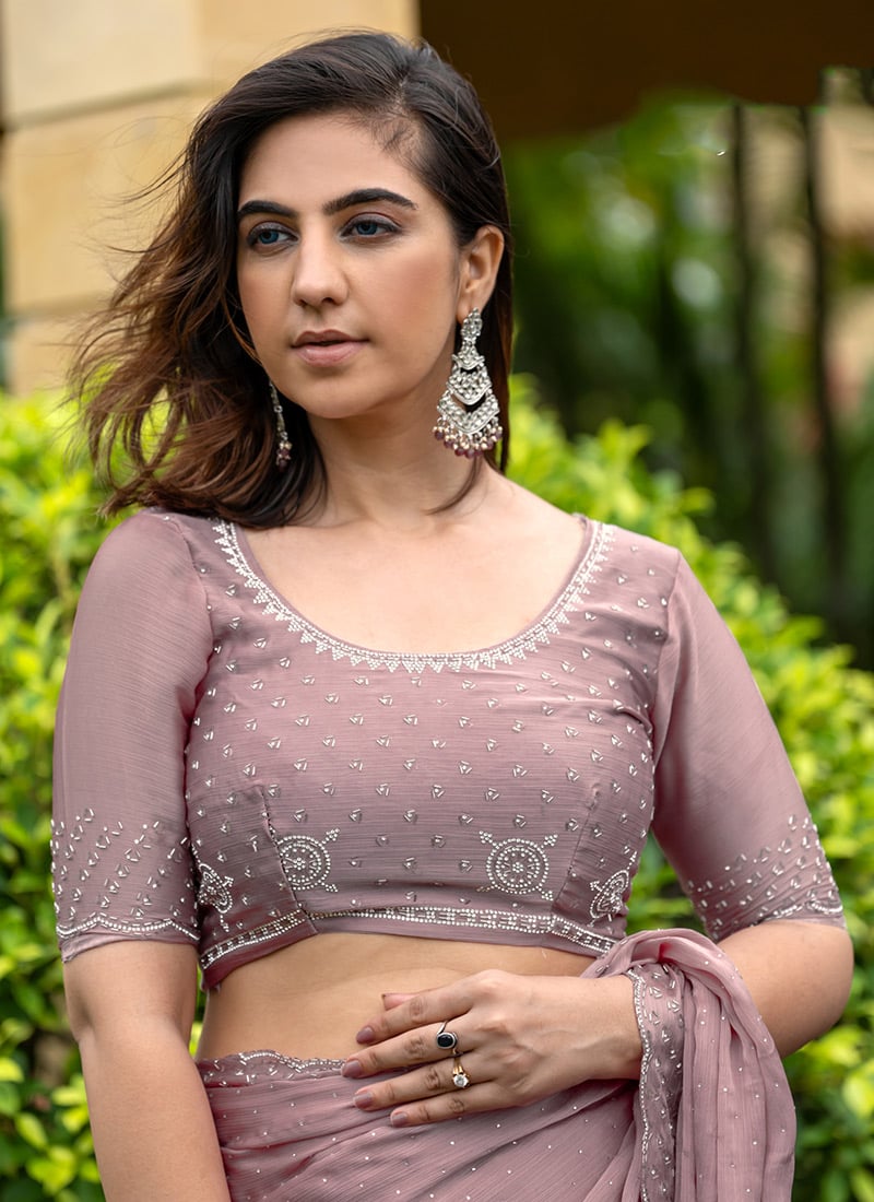 Hand Embroidered Sarees | Zardosi Sarees | Zari Stone work sarees