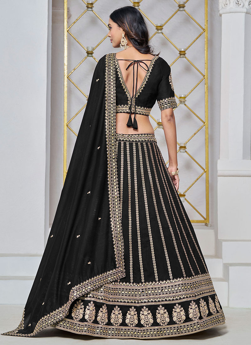 Stylish Black Lehengas For Women Online at Cbazaar