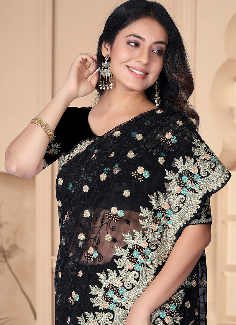 Black Sarees: Latest Black Sarees Designs For Women