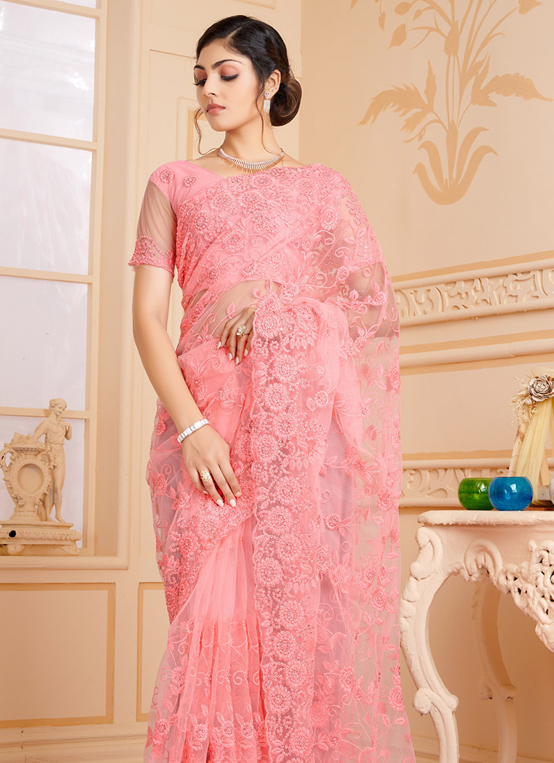 Latest Pink Sarees Designs For Women | Pink Wedding Sarees