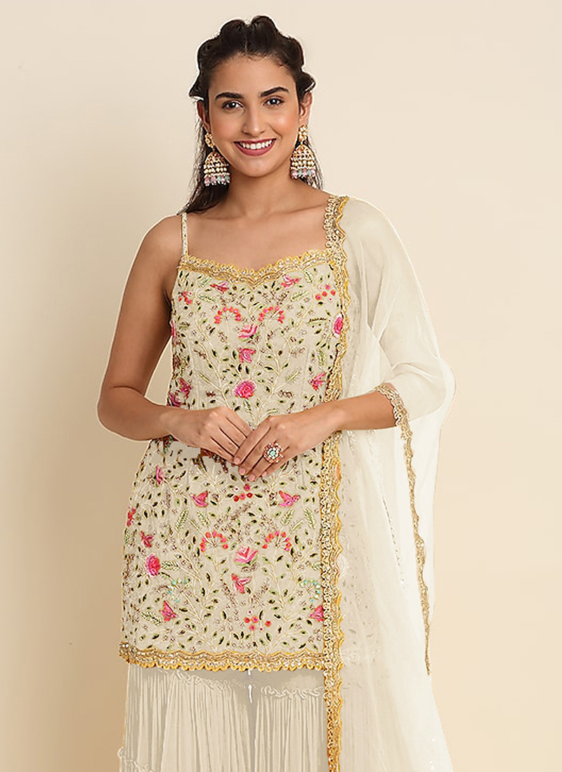 Latest Designer Sharara Suits Online Collection -Cbazaar