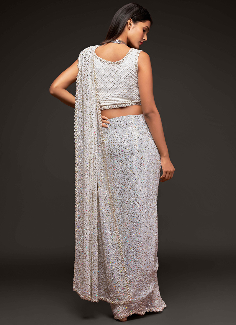 White Sarees: Buy Latest White Sarees Online Shopping