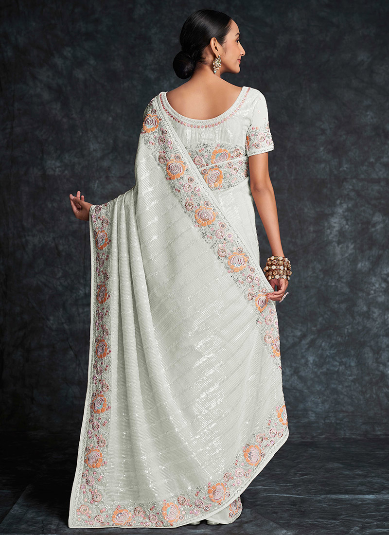White Sarees: Buy Latest White Sarees Online Shopping - Cbazaar