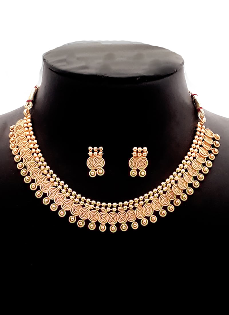 Shop Gold Necklace Set Festive Wear in UK - Cbazaar