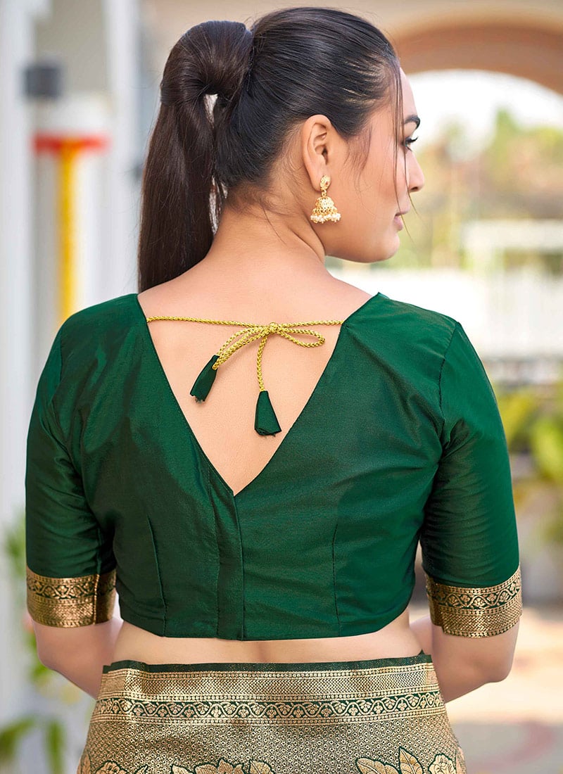 Buy Trendy Green India Sarees Online at Cbazaar