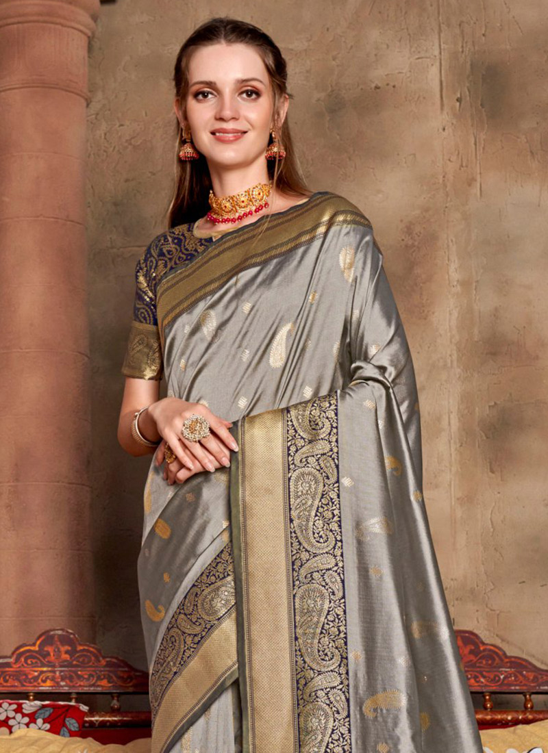 Shop Grey sarees online | Online Grey sarees | Purchase Grey sarees online
