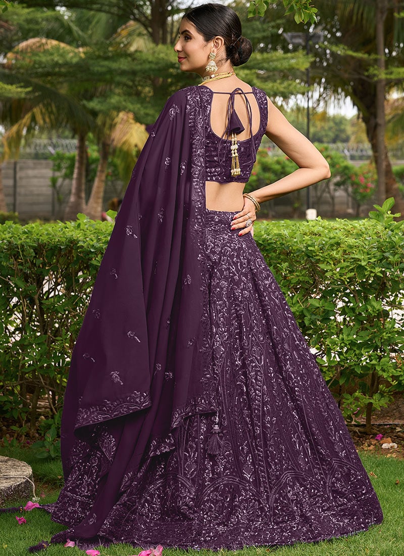 Buy Purple Color Lehenga Choli Collections Online -Cbazaar