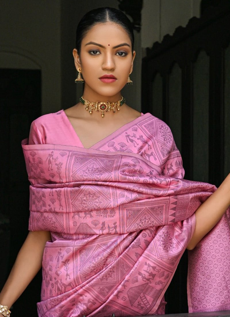 Latest Pink Sarees Designs For Women | Pink Wedding Sarees