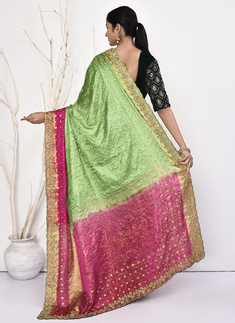 Hand Embroidered Sarees | Zardosi Sarees | Zari Stone work sarees