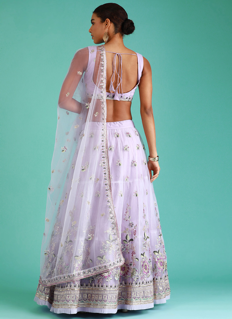 Buy Lavender Lehenga Choli Online | Online Lavender Lehenga Dresses ...