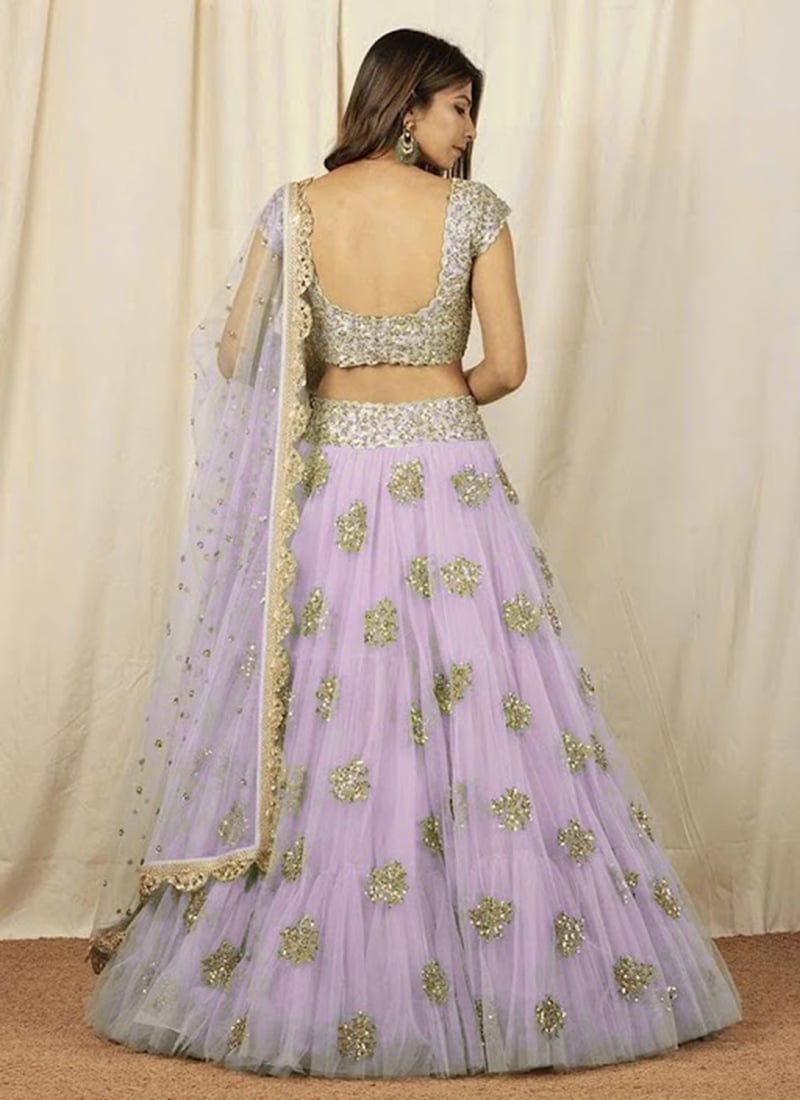 Buy Lavender Lehenga Choli Collections Online -Cbazaar