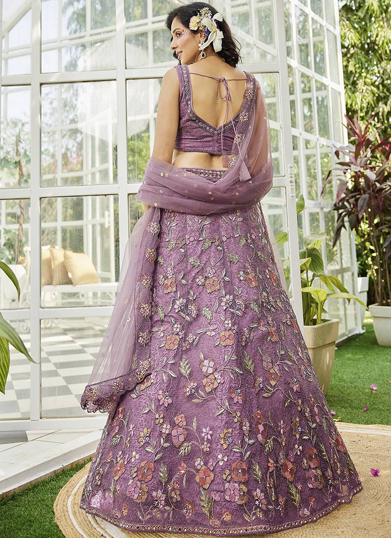 Buy Lavender Lehenga Choli Collections Online -Cbazaar