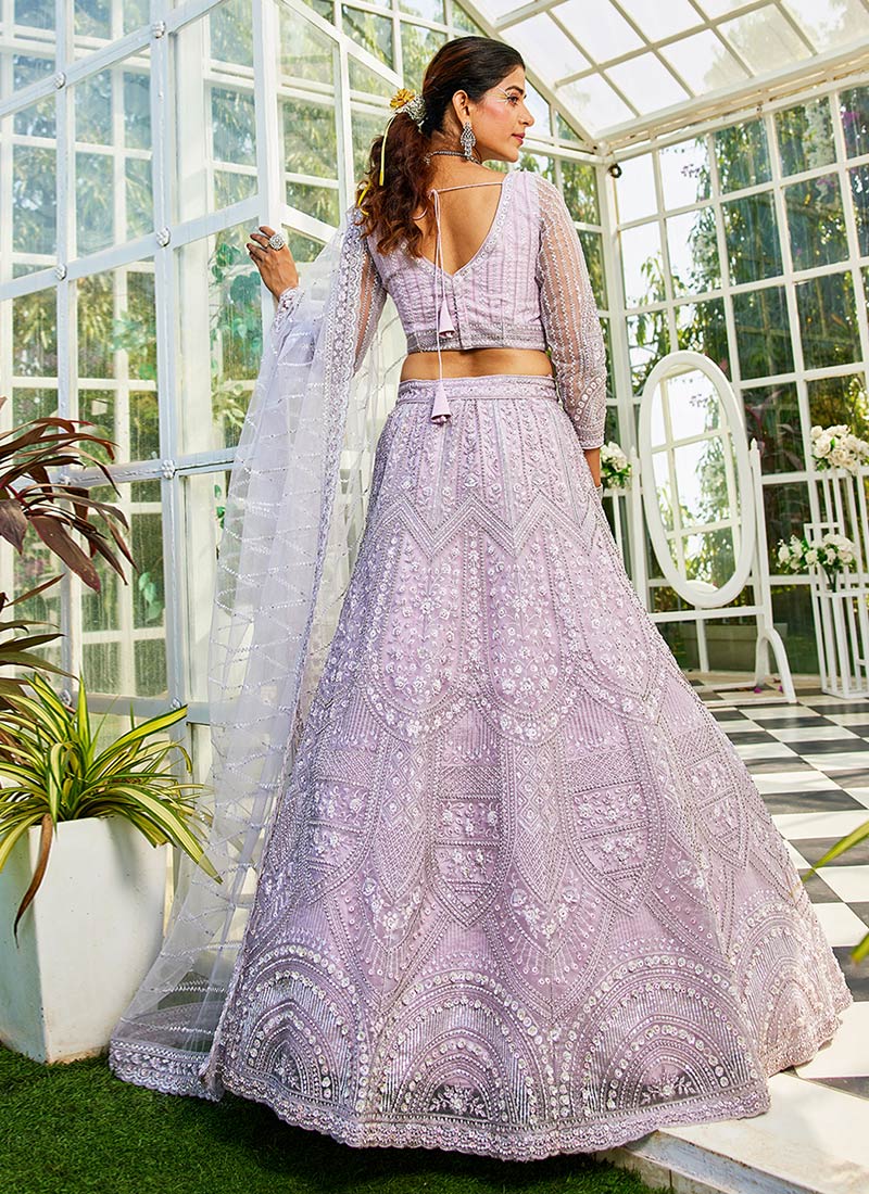 Buy Lavender Lehenga Choli Collections Online -Cbazaar