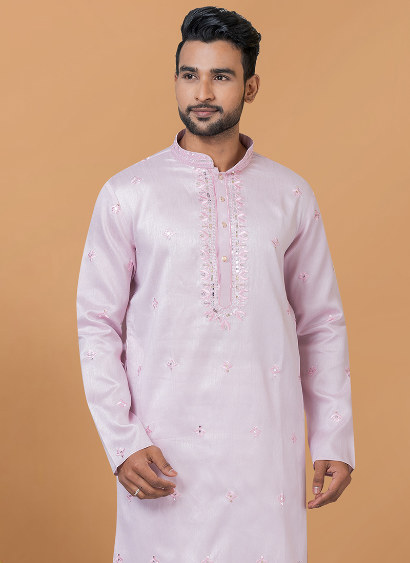 Buy Pink Color Kurta Pyjamas | Online Pink Colour Kurta Pyjamas