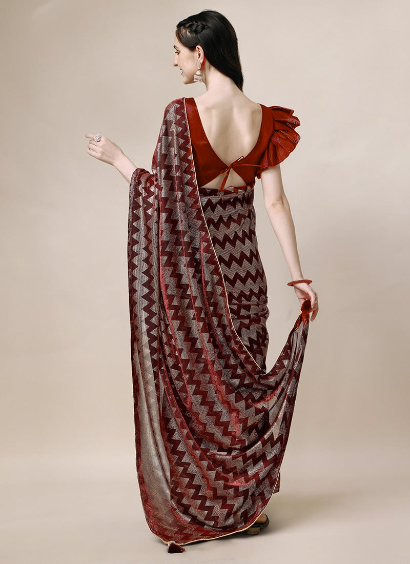 Maroon Saree | Buy Maroon Sarees Online Shopping - Cbazaar