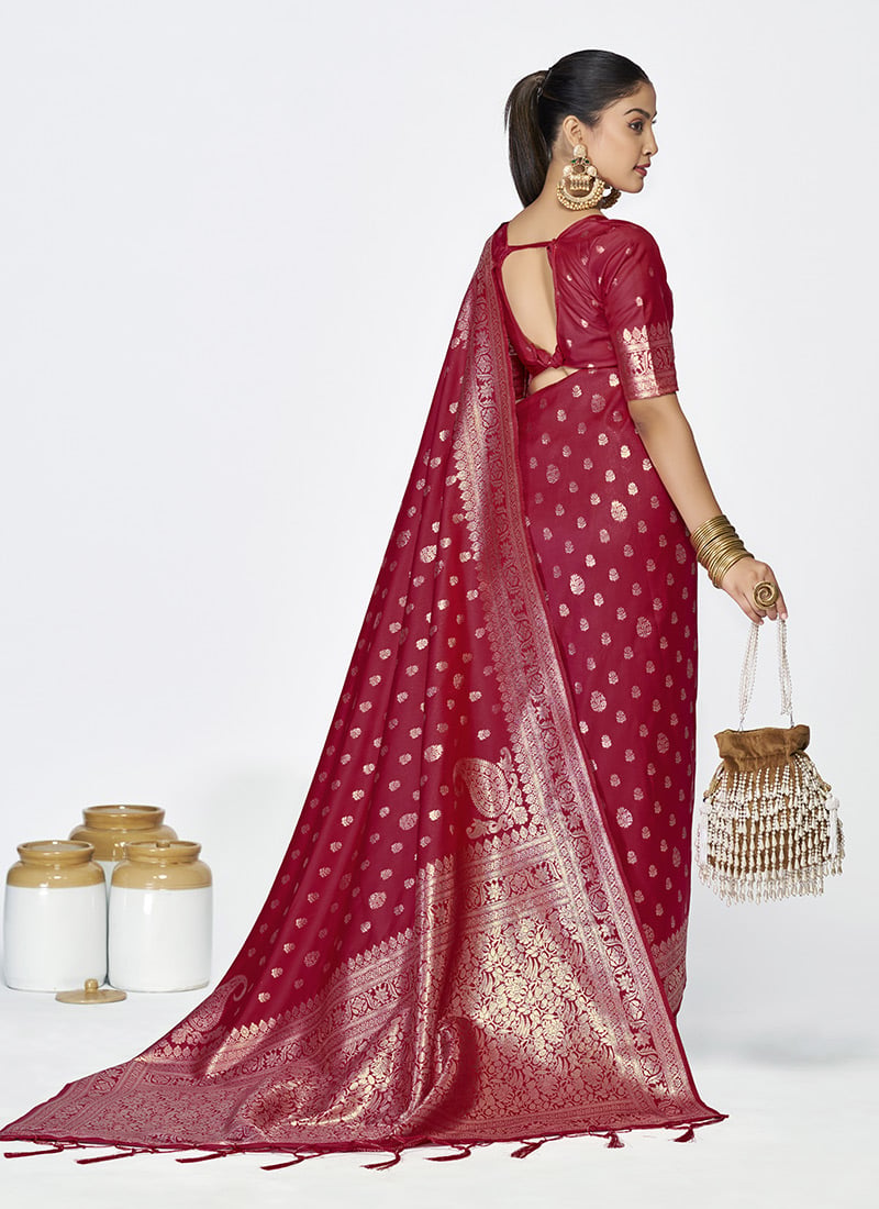 Maroon Saree | Buy Maroon Sarees Online Shopping - Cbazaar