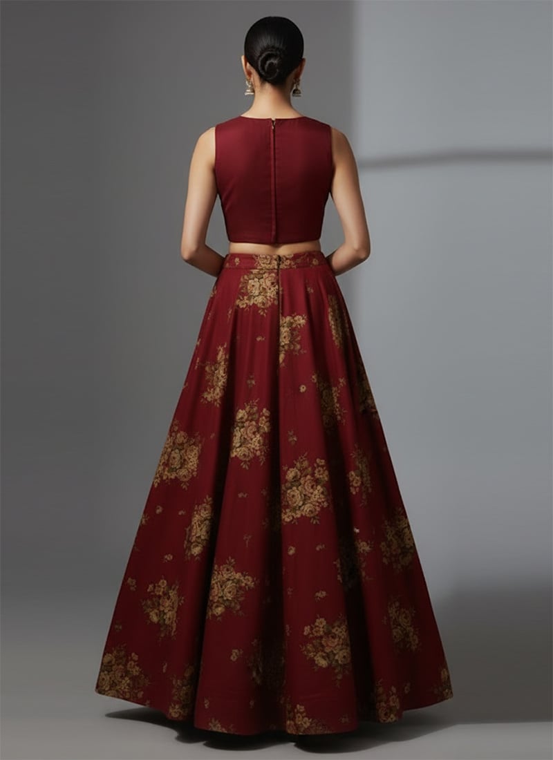 Shop Latest Maroon Lehengas For Women Attractive Outfits
