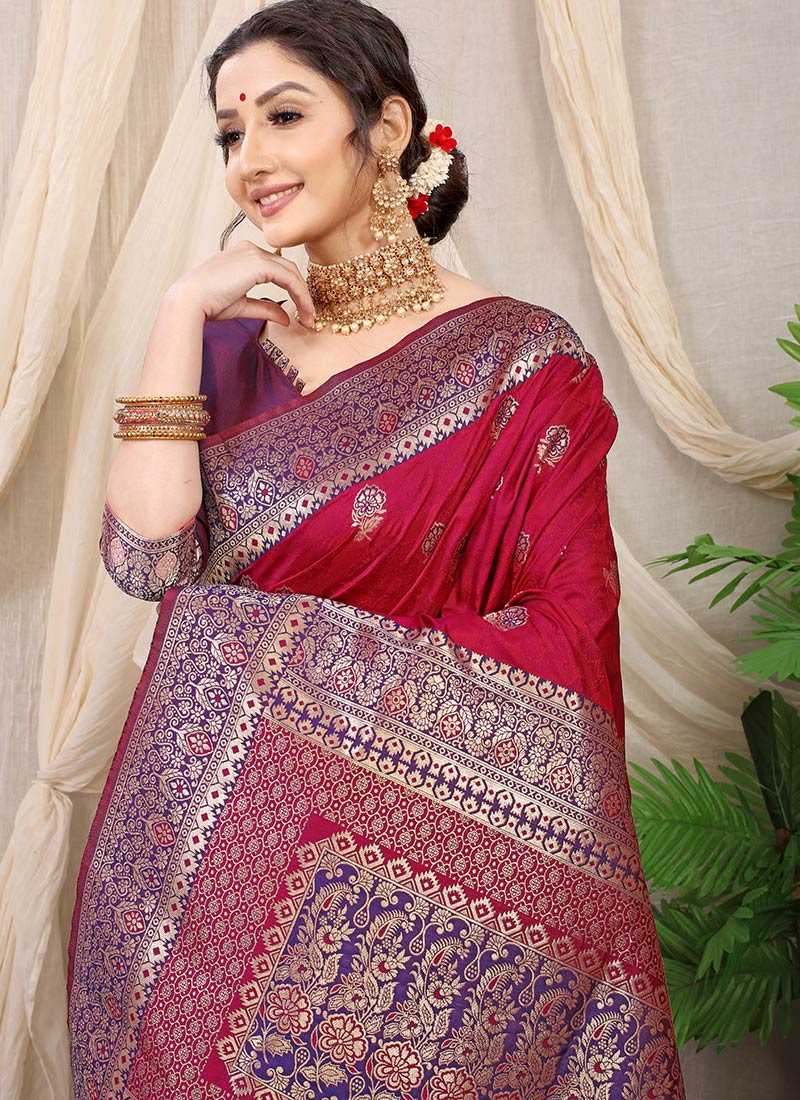 Maroon Saree | Buy Maroon Sarees Online Shopping - Cbazaar
