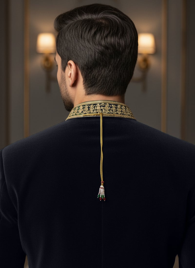Shop Maroon Moti Kundan And Moti With Stone Men Necklace in India - Cbazaar