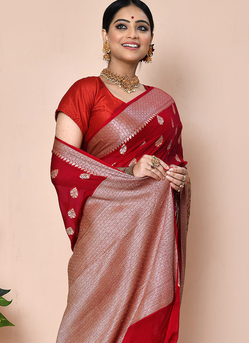 Buy Pure Chiffon Sarees | Get Pure Chiffon Sarees Online