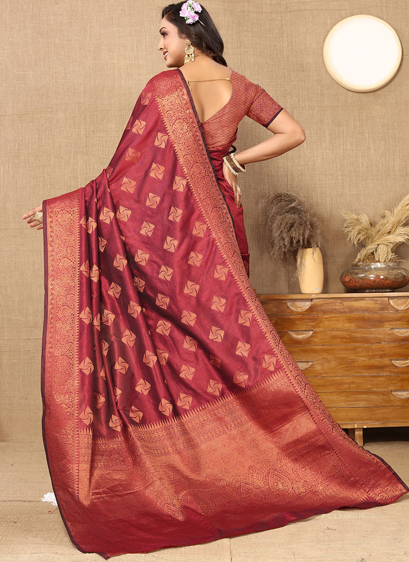 Maroon Saree | Buy Maroon Sarees Online Shopping - Cbazaar