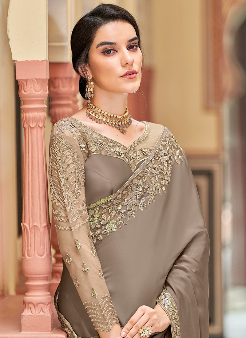Shop Grey sarees online | Online Grey sarees | Purchase Grey sarees online