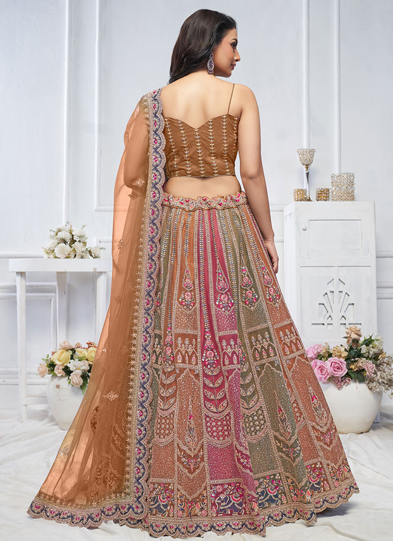 Buy Designer Multi Color Lehenga Choli Online -Cbazaar