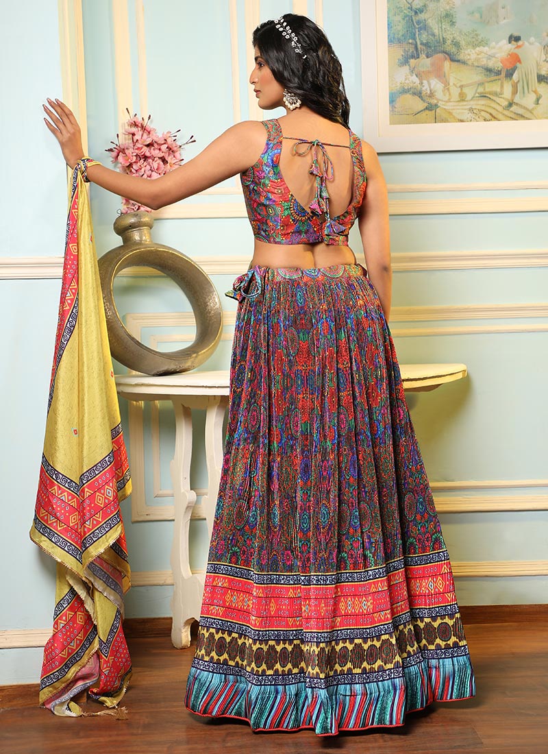 Buy Designer Multi Color Lehenga Choli Online -Cbazaar